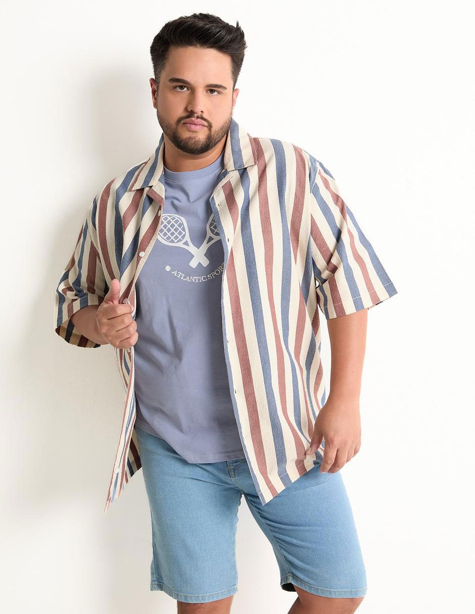 Camisa casual Weekend Plus manga corta para hombre