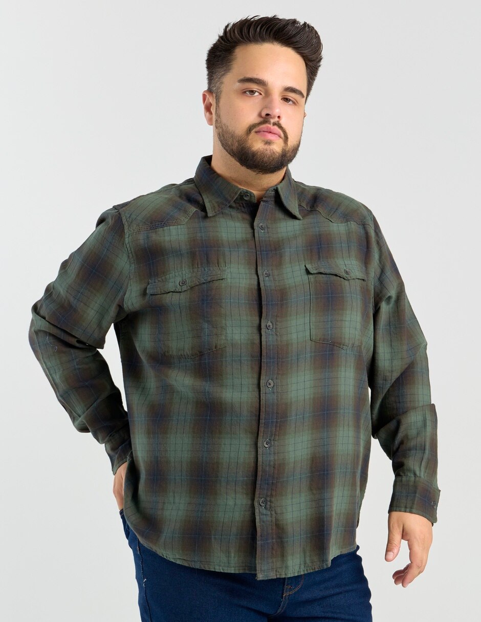Camisa casual Weekend Plus de manga larga para hombre